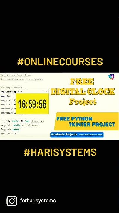best online projects shorts pythonproject digitalclock featured