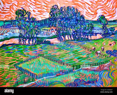 The Oise At Auvers 1890 Painting By Artist Gogh Vincent Van 1853