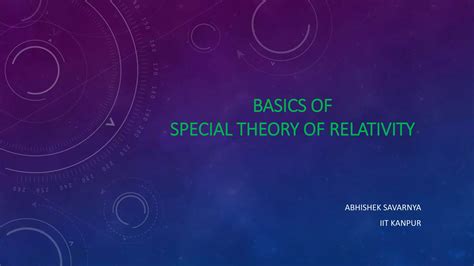 Basics Of Special Theory Of Relativity PPTX