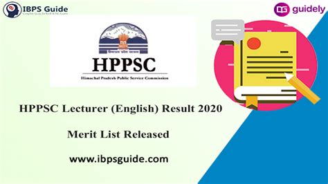 HPPSC Lecturer Result 2020 Lecturer English Merit List Released