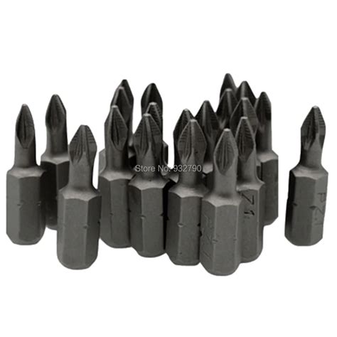 20pcs 25mm Ph2 Pz1 Pz2 Pz3 Pozi Drive Screwdriver Bits Screwdrive