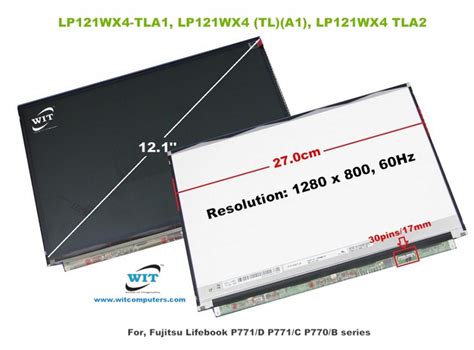12.1-inch, WXGA (Special LED for Fujitsu Laptop), Width: 27.0cm (Super ...
