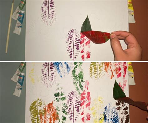 Zentangle Art And Leaf Printing Shimmering Strings