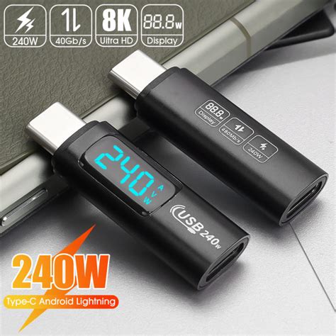 Essager USB C OTG Adapter Type C To USB Type C PD W Digital Display Data Data Adapter
