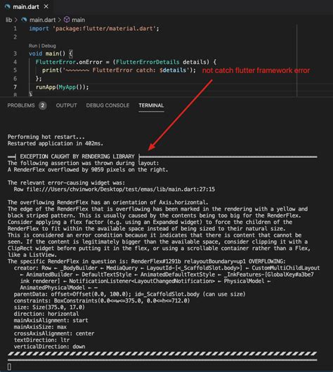 FlutterError OnError Is Not Called When Framework Throws An Error