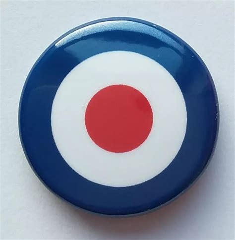 Mod Button Badge Roundel Bullseye Logo Paul Weller Mod Revival Pop Rock