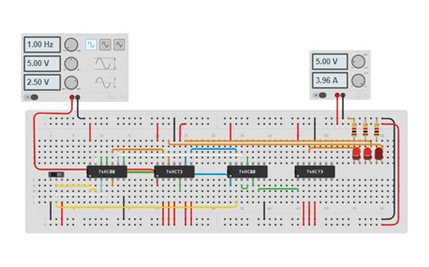 Circuit Design 3 Bit Up Down Counter Tinkercad
