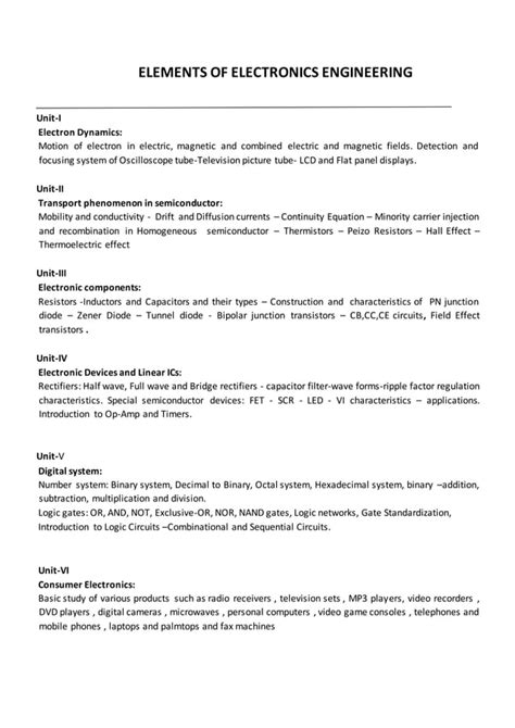 B Tech Sem 1 Syllabus Pdf