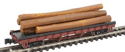 ACF 40 Log Car 06 35 Version N Scale Model Train Freight Car 18351