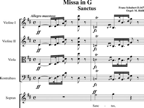 Missa In G Music Score 2nd Movement Gloria Mass Franz Peter