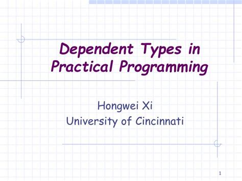 Ppt Dependent Types In Practical Programming Powerpoint Presentation