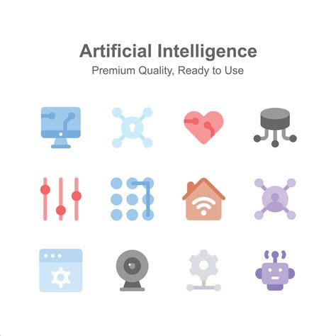 Well Designed Artificial Intelligence Icons Set Vector Art At Vecteezy