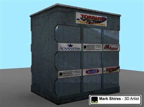 Control Building Tower Low Poly 3d Model