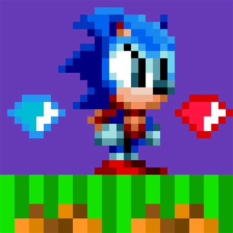 Editing Sonic The Hedgehog In The Chaos Emeralds Free Online Pixel Art Drawing Tool Pixilart