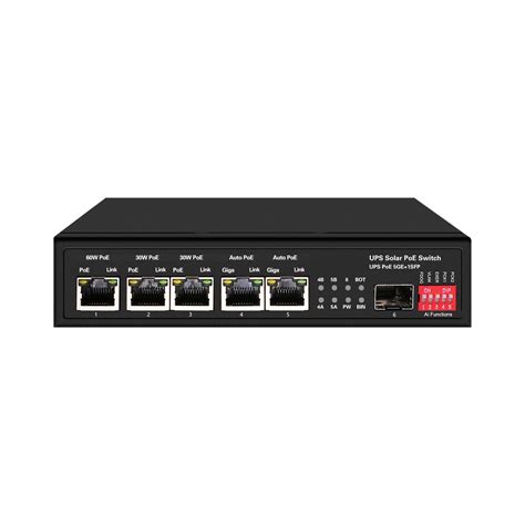 Switch De 5 Puertos 10 100 1000 Poe 1 Sfp