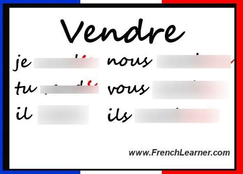 French Conjugation Diagram Quizlet