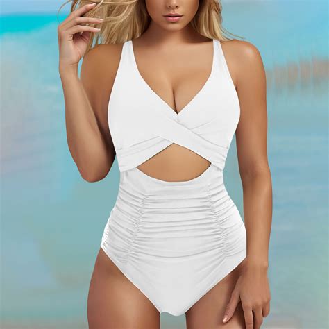Utsjkr Womens One Piece Swimsuits Push Up Tummy Control Bathing Suit