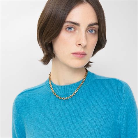 Colar De Corrente Charm Dourado Feminino Burberry® Oficial