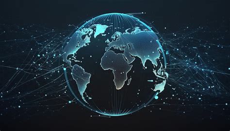 premium photo global network and data connections concept background