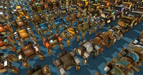 mini pbr mechs 3d robots unity asset store