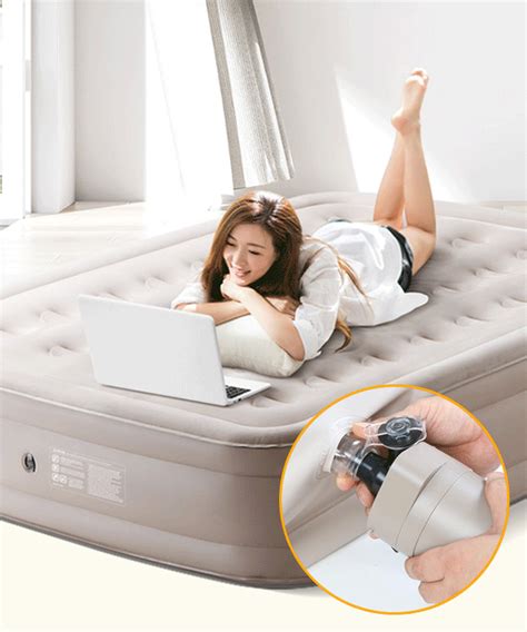무선에어펌프포함 더블 원터치 에어 자동침대 자충매트 에어매트 캠핑 휴대용 매트리스 짐머만 에이블리