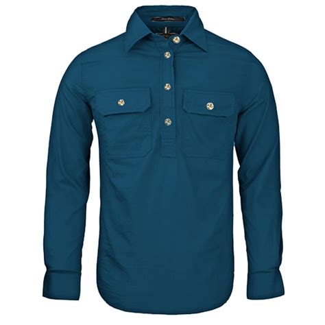 Womens Pilbara Closed Front Ls Shirt Southern Cross Safety And Workwear