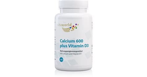 Vita World Calcium 600 Vitamin D3 Tabletten für eine normale Funktion