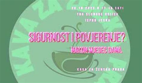 Skup Kava Za ženska Prava S Temom Sigurnost I Povjerenje Nakon 30