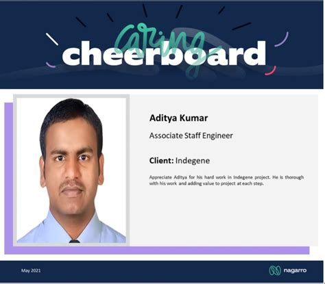 Aditya Kumar On Linkedin Nagarro Cheerboard