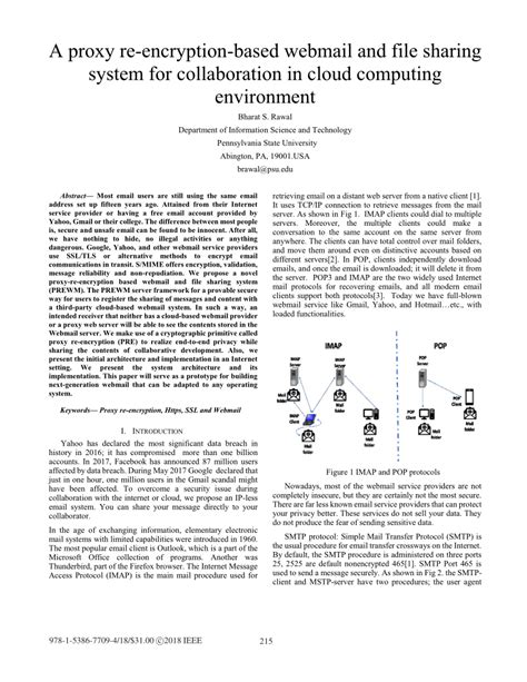 Pdf A Proxy Re Encryption Based Webmail And File Sharing System For