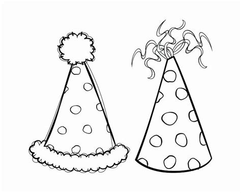 Party Hat Coloring Pages Coloring Nation