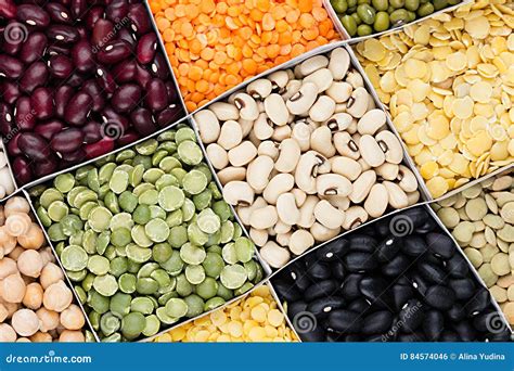 Pulses Food Background Assortment Legume Kidney Beans Peas