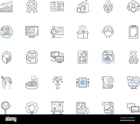 Project Tactics Line Icons Collection Strategy Planning Execution Leadership Efficiency