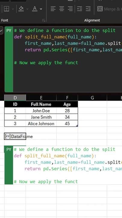 Split A Column Into Two Using Python In Excel With Py 🚀 Youtube