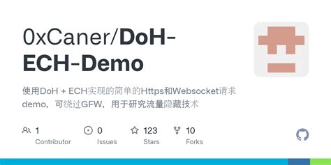 Github 0xcaner Doh Ech Demo 使用doh Ech实现的简单的和websocket请求demo，可绕过gfw，用于研究流量隐藏技术