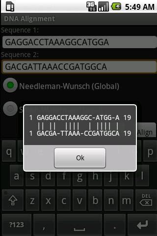 DNA Alignment Android Apps