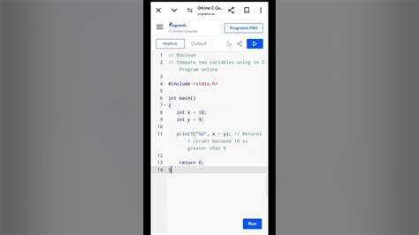 Boolean Compare Two Variables Using In C Program Boolean Coding Programming Trending