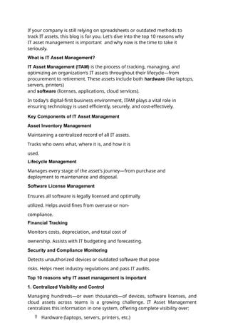 10 Reasons Why It Asset Management Is Important In 2025pptx