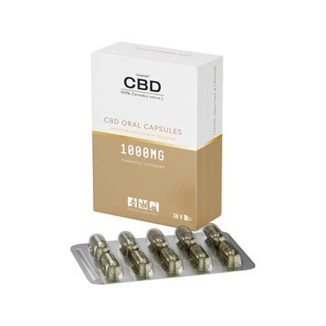 Cbd By British Cannabis 1000mg Cbd 100 Cannabis Oral Capsules 30 Ca