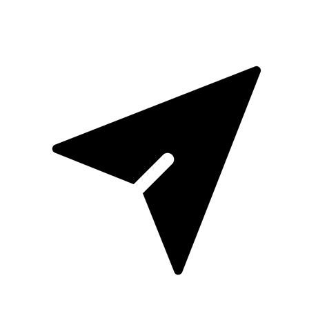 cursor arrow pointer black glyph ui icon share location navigation