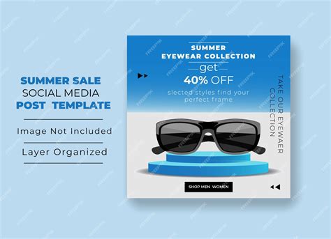 Premium Vector Eyewear Fashion Social Media Banner Design Template