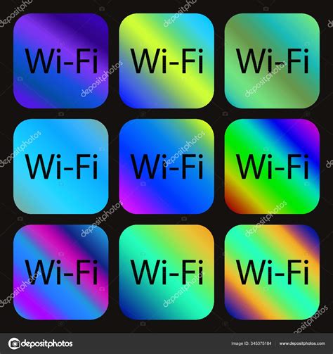 Free Wifi Sign Symbol Wireless Network Icon Nine Buttons Bright Stock Vector By ©yayimages 345375184