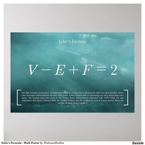 Eulers Formula Math Poster Zazzle In 2023 Math Poster Math Math Formulas