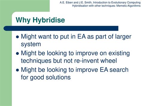 Hybrid Evolutionary Algorithms Memetic Algorithm Ppt Download