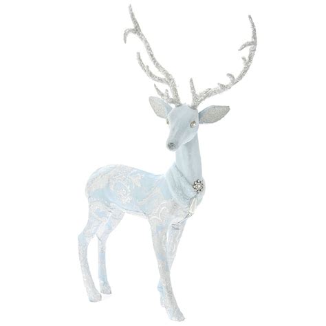 78200 Jelen Od Satena Ledeno Plavi 37x19x55 Cm