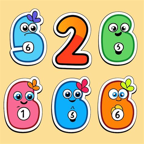 Cute Number And Letter Stickers Premium Ai Generated Vector