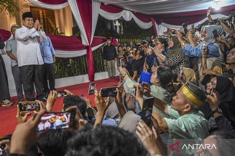 Usai Resmi Terpilih Prabowo Terima Kasih Pak Jokowi ANTARA News