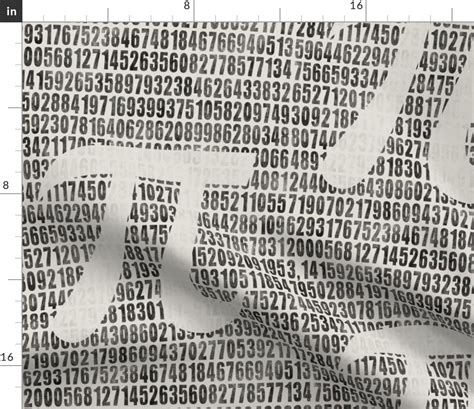 M Pi Number Maths Pi Numbers Fabric Spoonflower