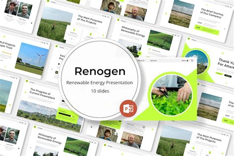Renogen возобновляемые источники энергии Powerpoint Шаблоны