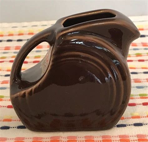 Fiestaware Chocolate Mini Disc Pitcher Fiesta Retired Brown Creamer